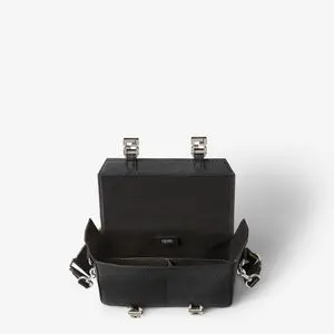 Fendi Flow Small Black Cuoio Romano Leather Bag